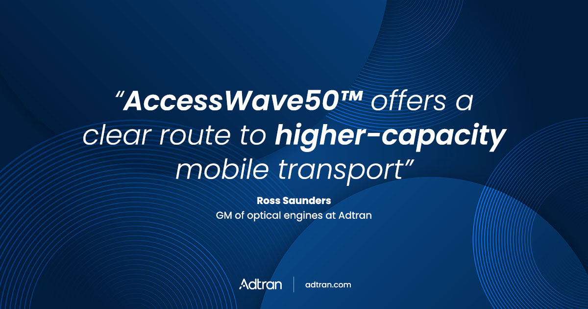 Adtran launches industry’s first auto-tunable 50G C-band plug for 5G fronthaul